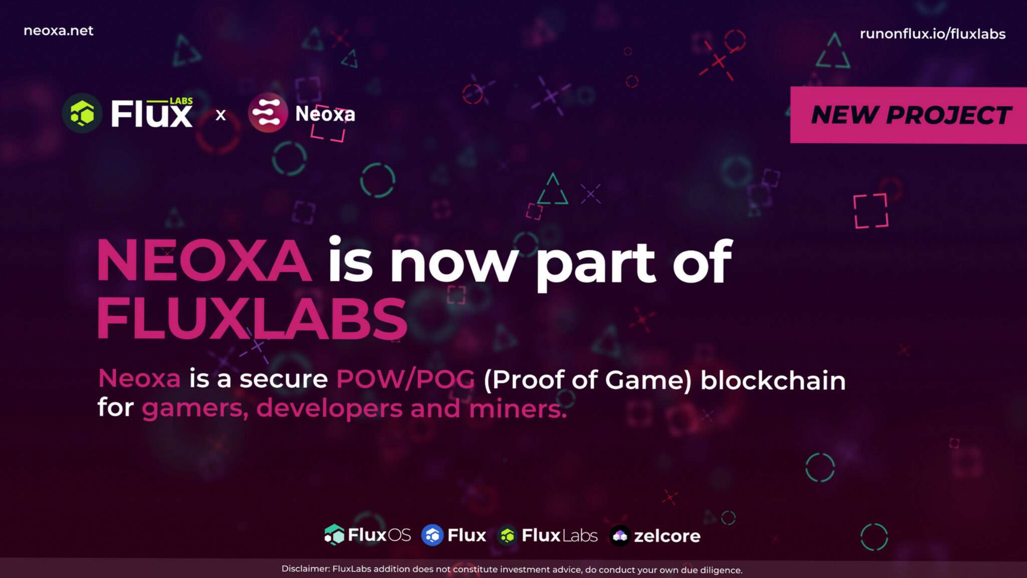 Neoxa faz parceria com FluxLabs - Adventury Gaming